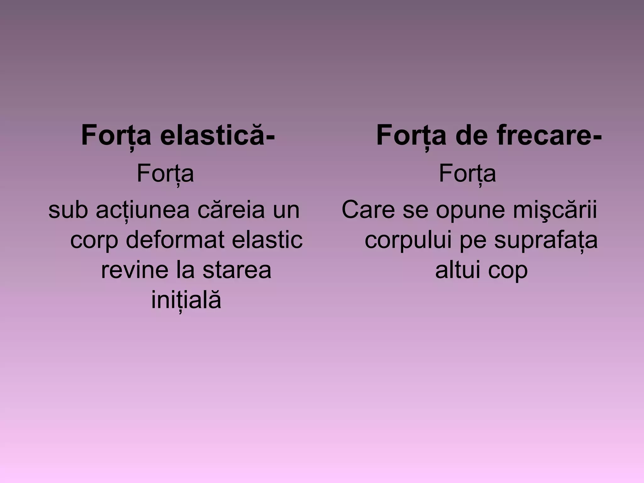Rezumat la capitolul "Forta" - clasa a VII-a | PPT