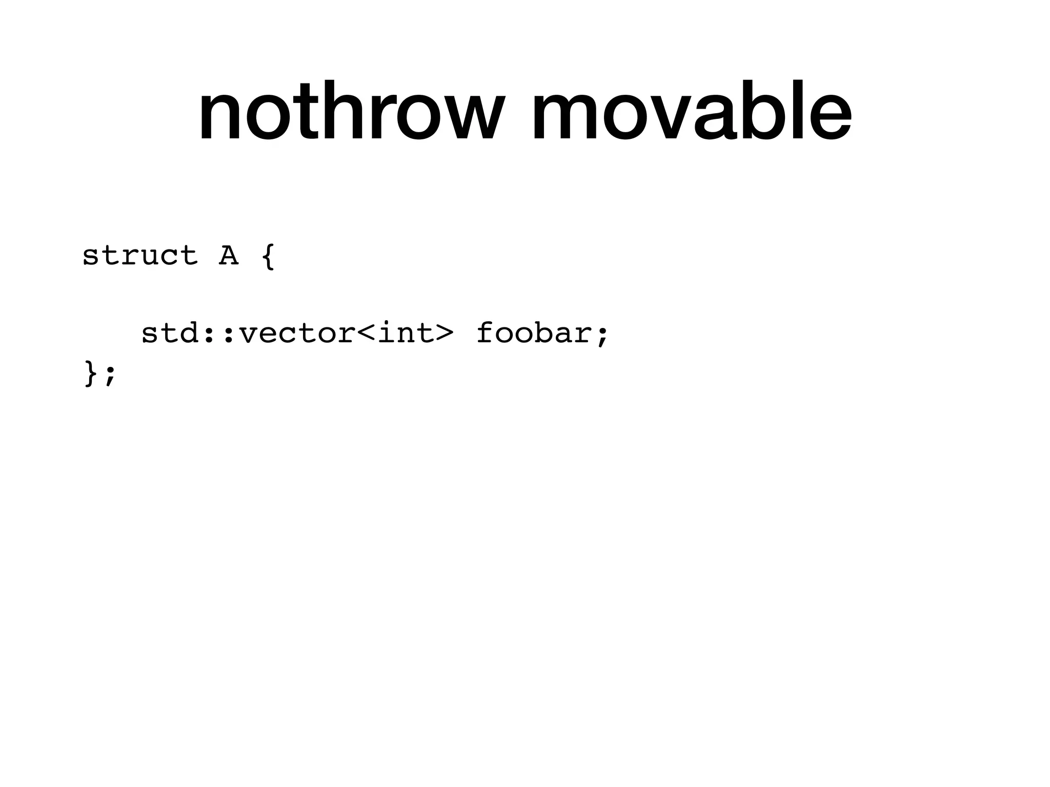 C++ nothrow movable types | PPT