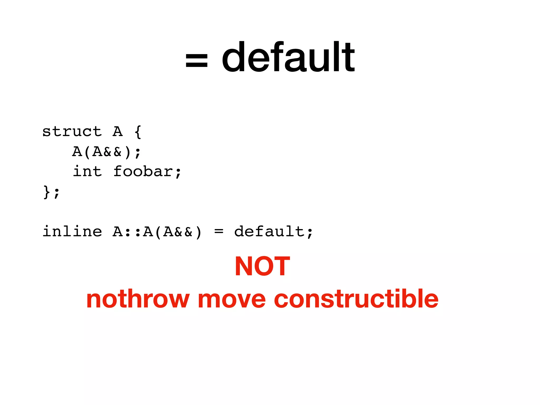 C++ nothrow movable types | PPT
