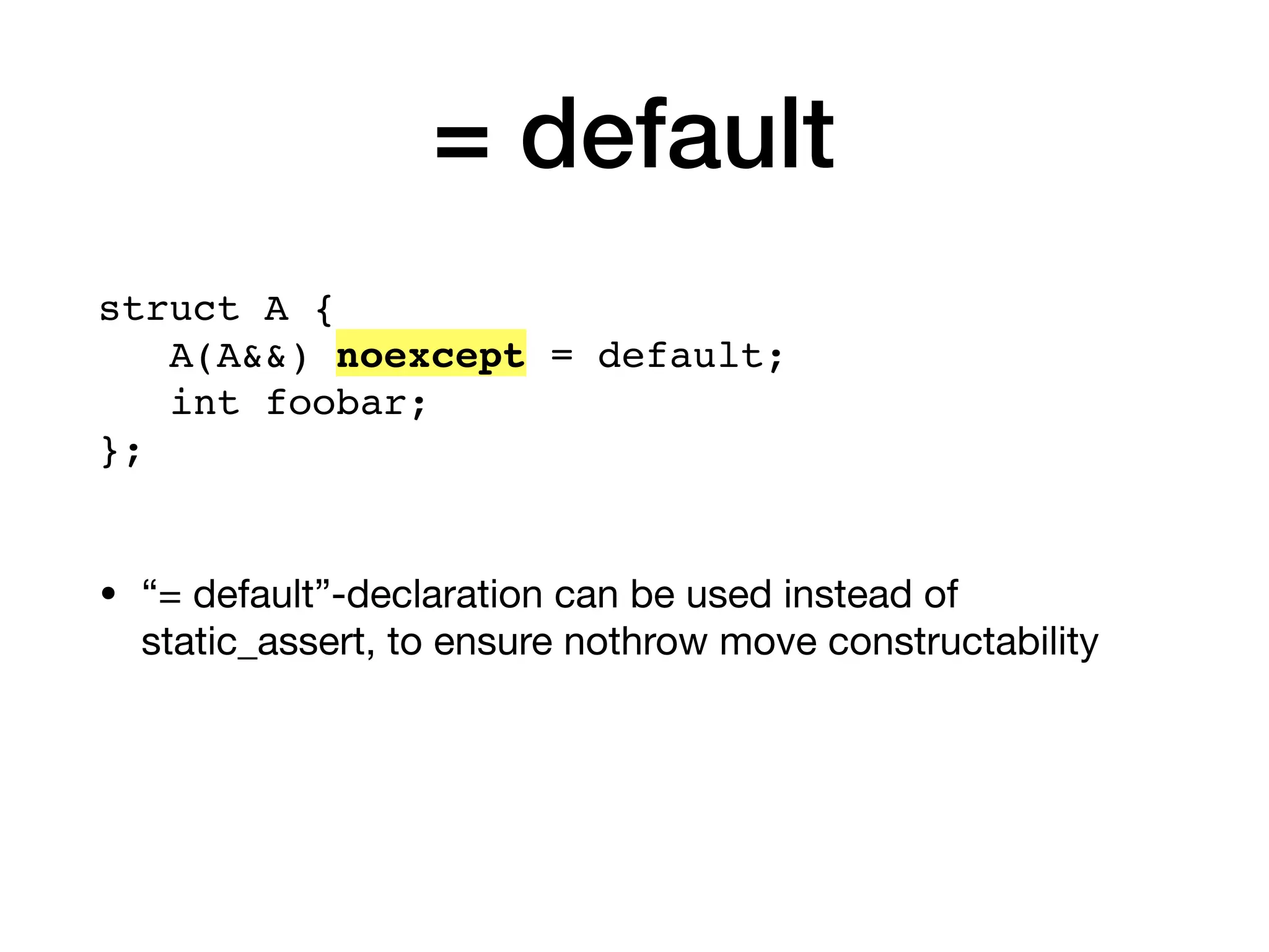C++ nothrow movable types | PPT