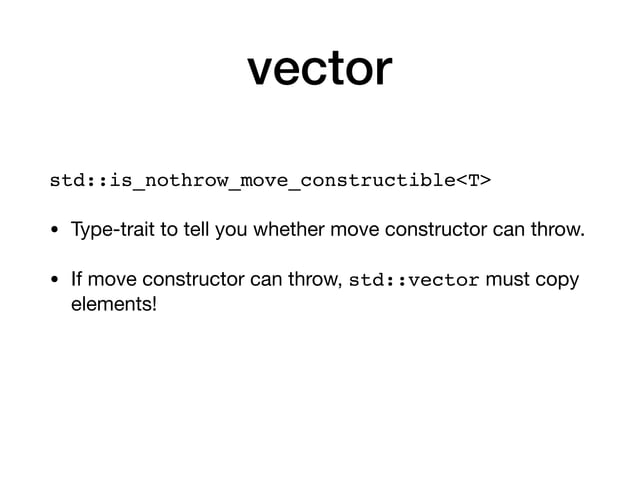 C++ nothrow movable types | PPT