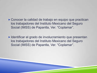 Clima organizacional en coplamar | PPTX