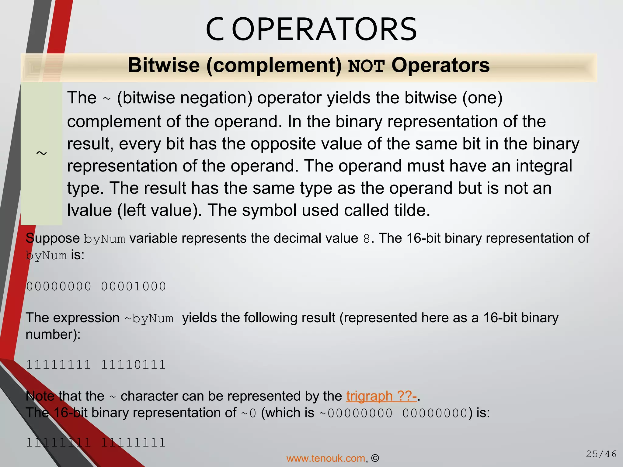 C operator and expression | PPT