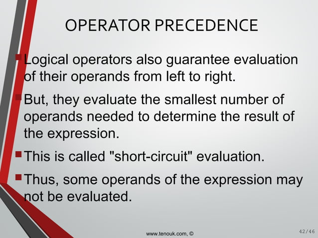 C operator and expression | PPT
