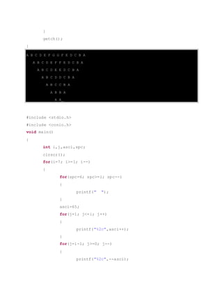 C - Pattern - Code - [Future Programming] | PDF | Free Download