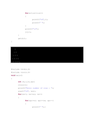 C - Pattern - Code - [Future Programming] | PDF | Free Download