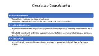 C-peptide.pptx in type 2 diabetes melitus | PPTX