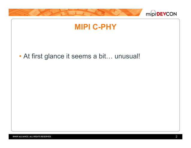 MIPI DevCon 2016: Implementing MIPI C-PHY | PDF