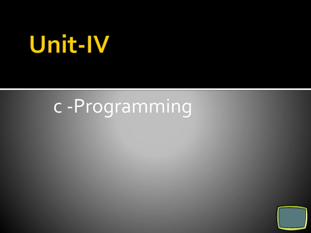 C programme presentation | PPT
