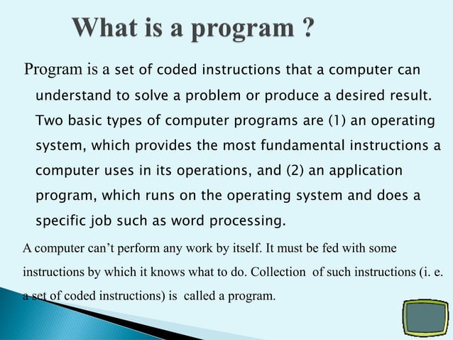 C programme presentation | PPT