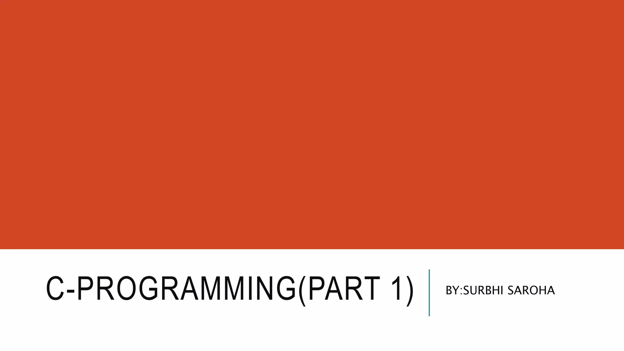 C Programmingpart 1 Pptx Programming Languages Computing 1372