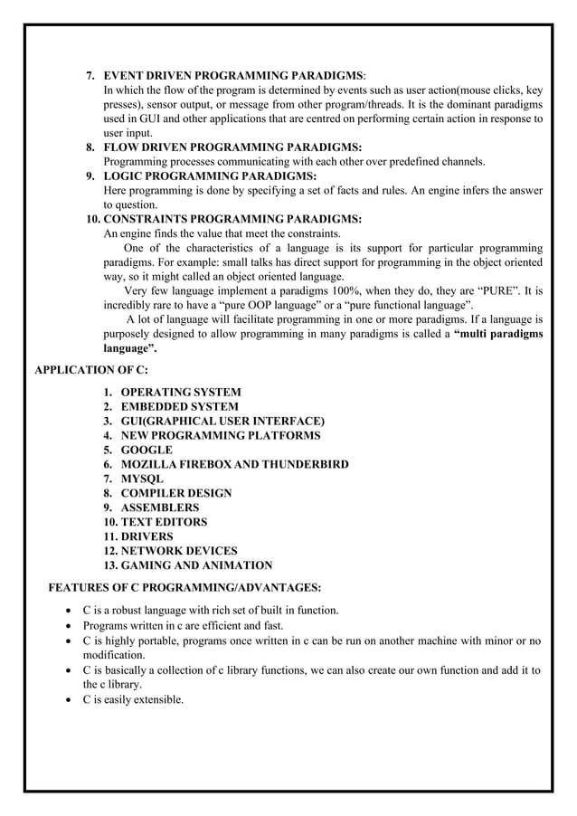 C-PROGRAMMING pdf text book notes vtu important | PDF