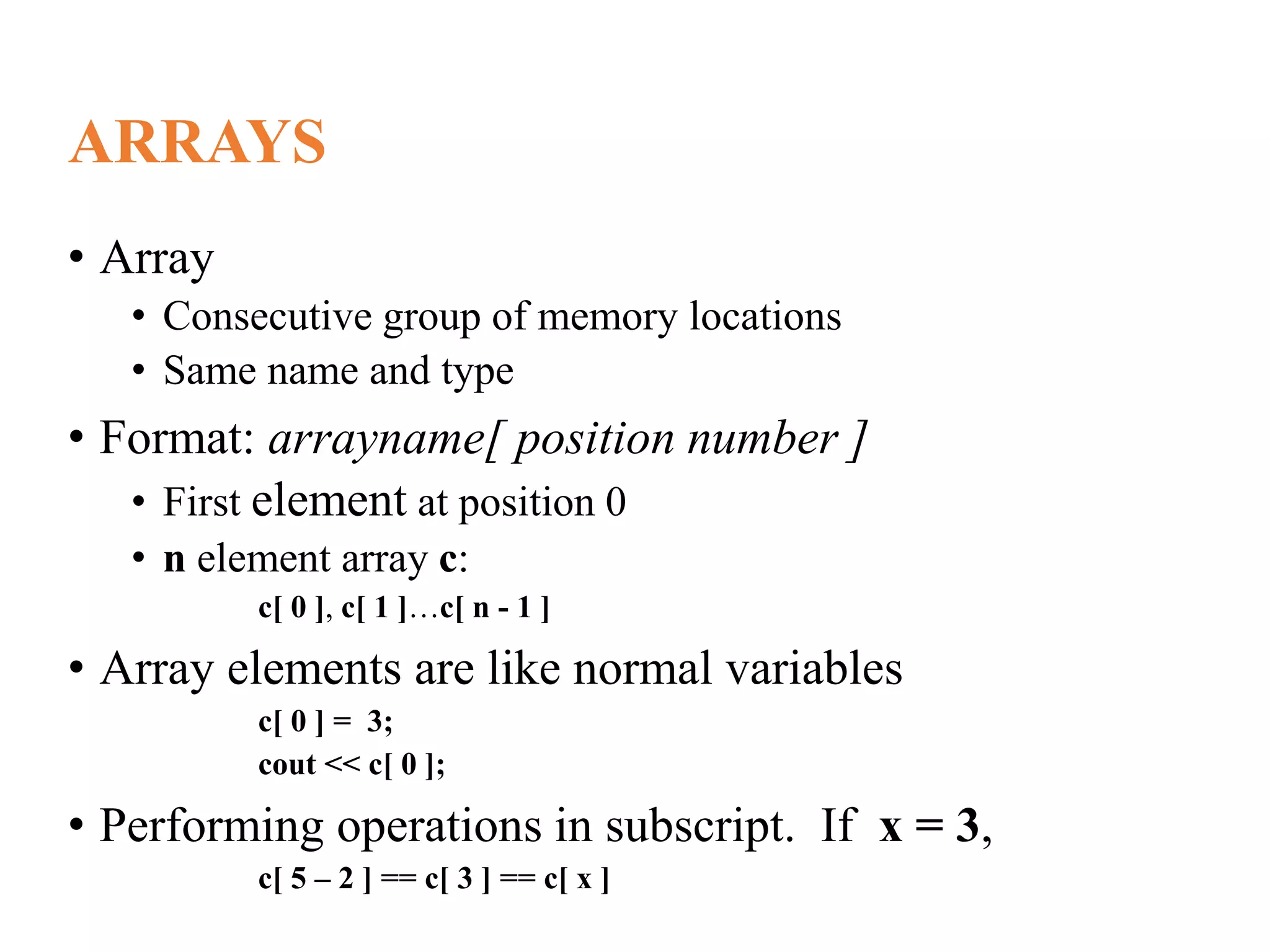 C Programming Arrayspptx