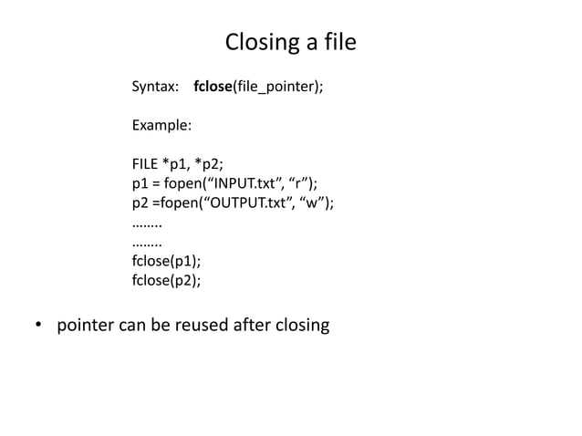 C Programming Chapter 5 File Handling Cppt