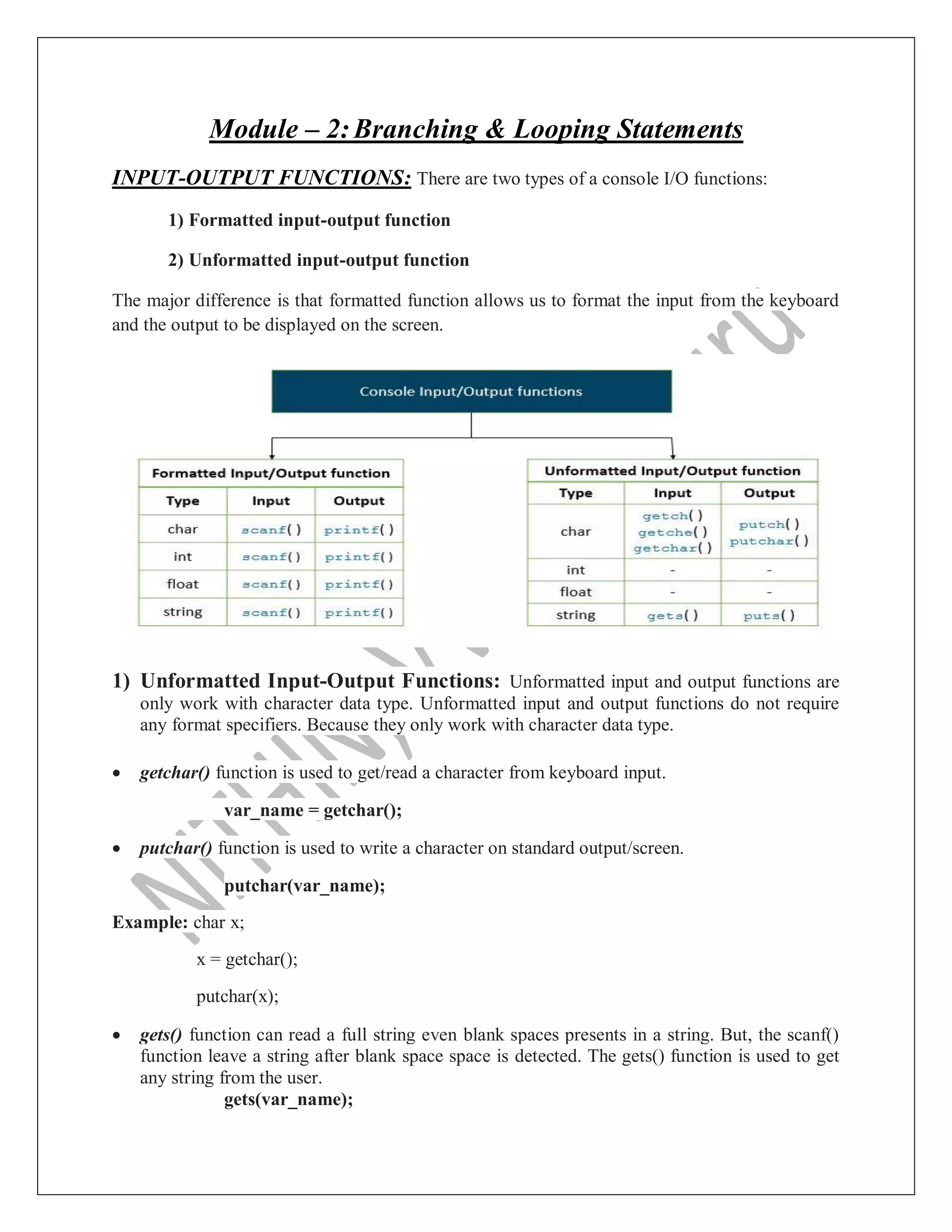 VTU C programming(CPS) 18CPS13/23 notes by Nithin,VVCE,Mysuru | PDF ...