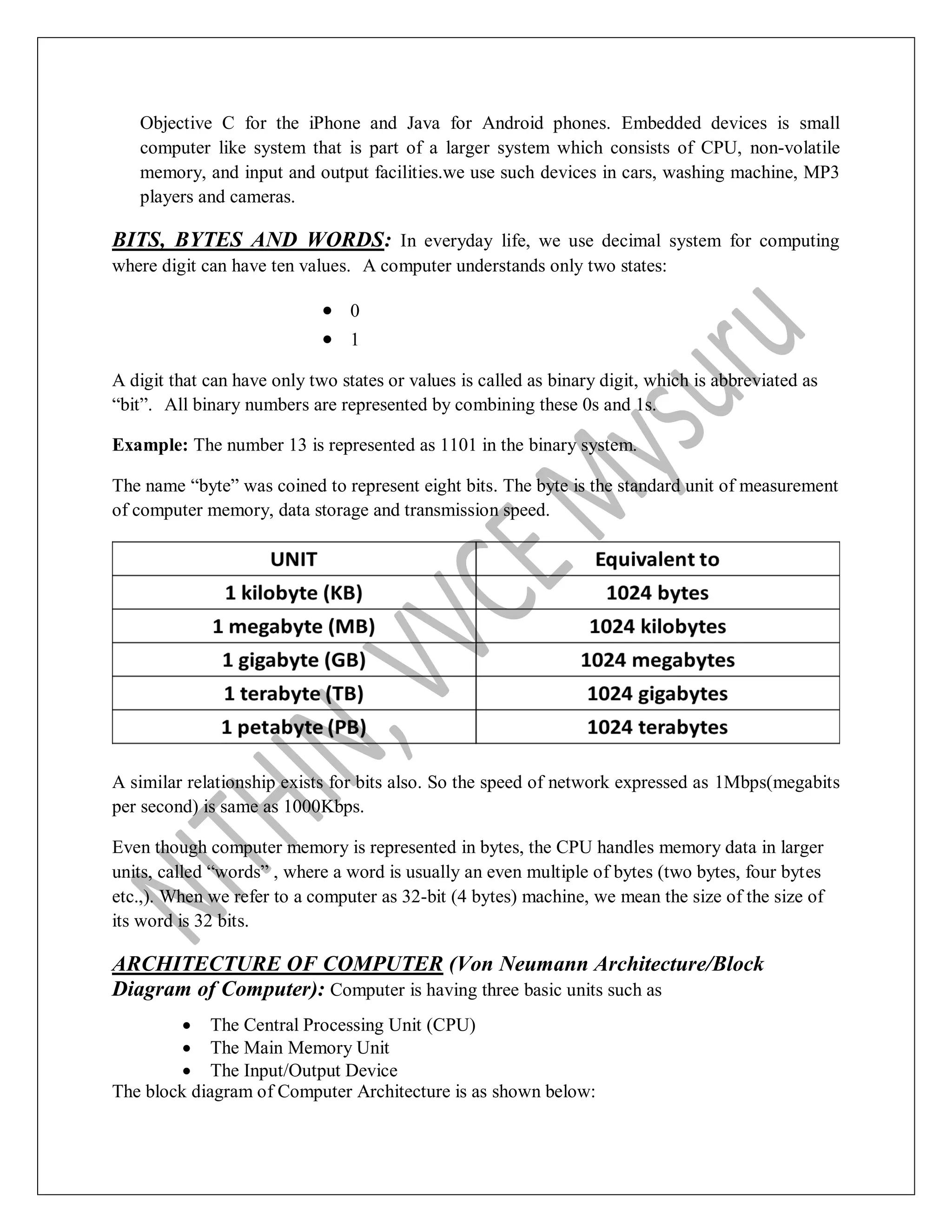 VTU C programming(CPS) 18CPS13/23 notes by Nithin,VVCE,Mysuru | PDF ...