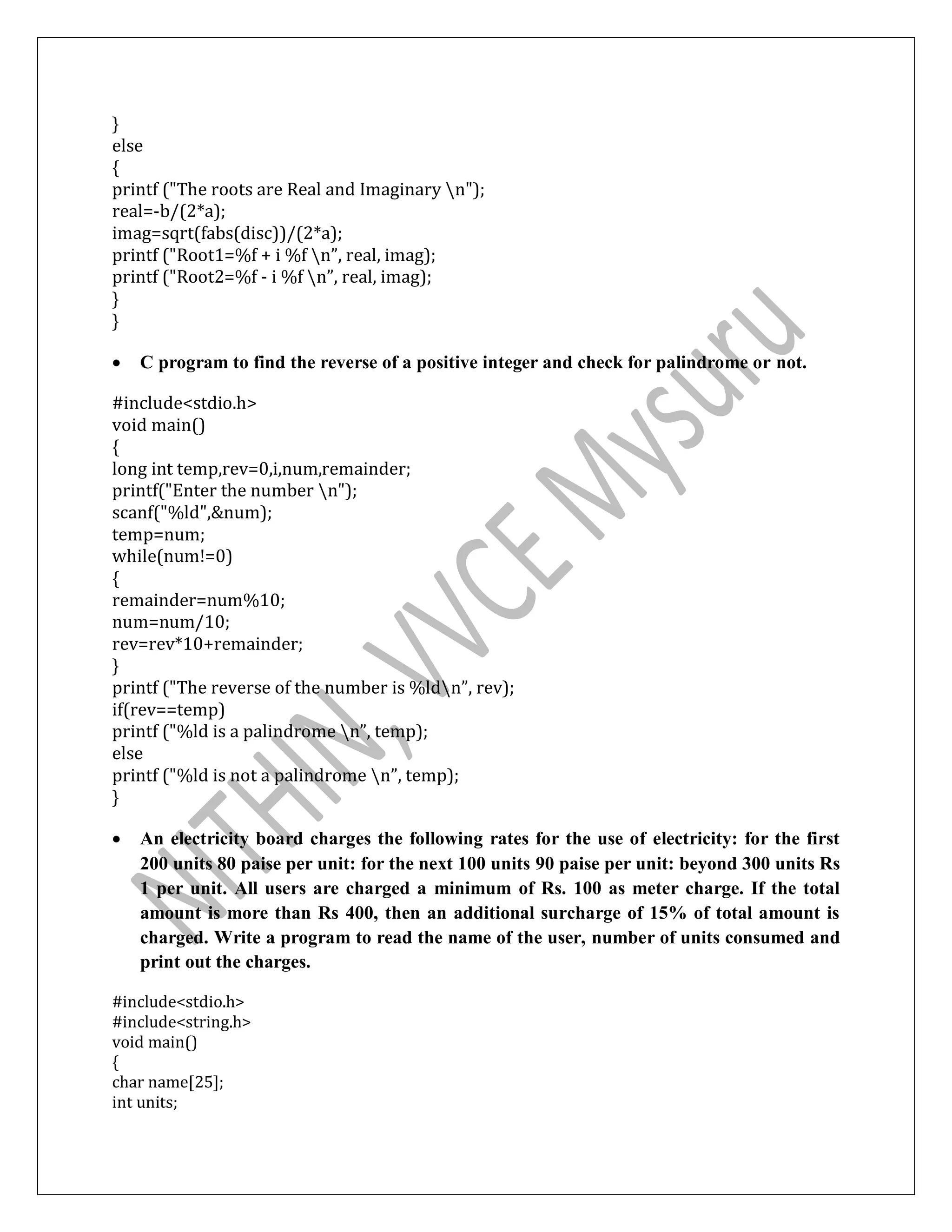 VTU C programming(CPS) 18CPS13/23 notes by Nithin,VVCE,Mysuru | PDF ...