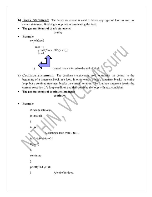 VTU C programming(CPS) 18CPS13/23 notes by Nithin,VVCE,Mysuru | PDF ...