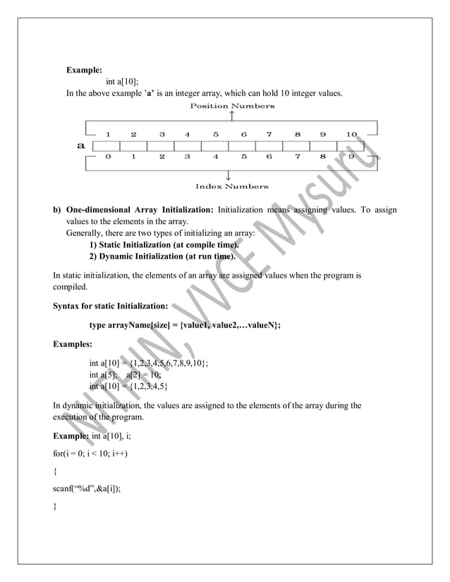 VTU C programming(CPS) 18CPS13/23 notes by Nithin,VVCE,Mysuru | PDF ...