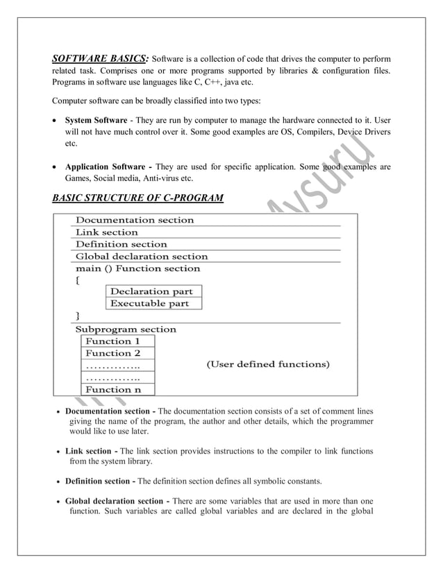 VTU C programming(CPS) 18CPS13/23 notes by Nithin,VVCE,Mysuru | PDF ...