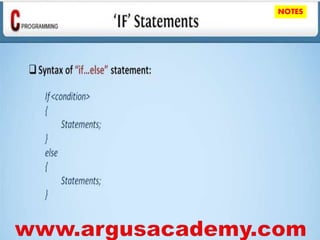 C programming flow of controls | PPSX