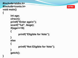 C programming flow of controls | PPSX