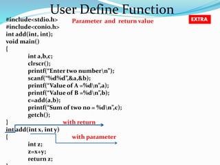 C programming function | PPSX