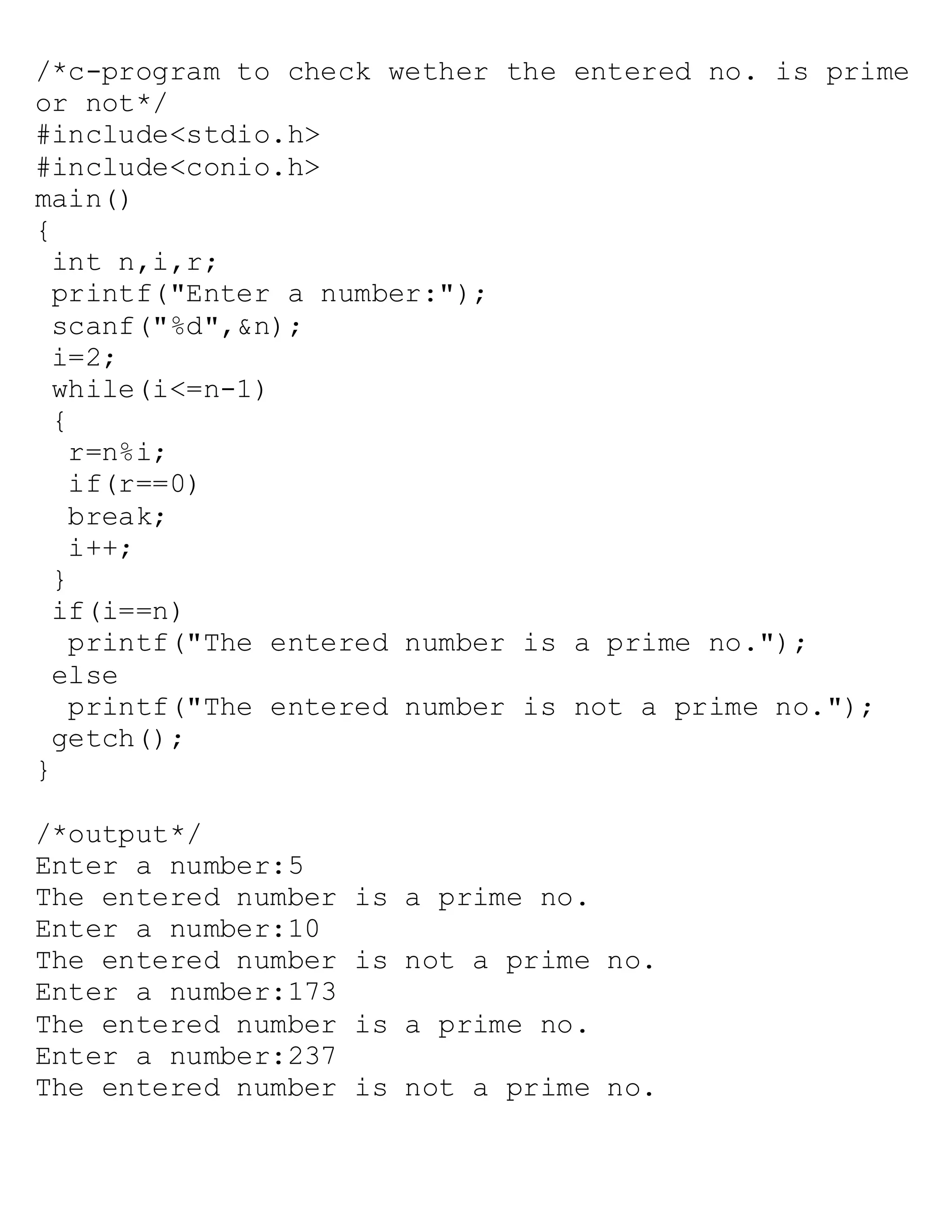 Some Basic C Programs With Outputs Pdf 