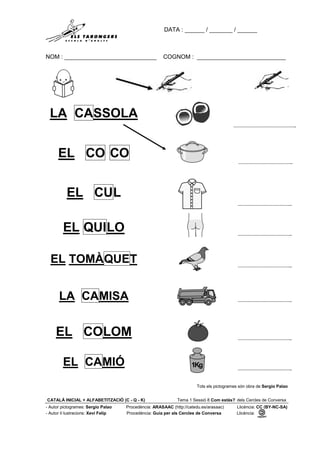 Dossier C-Q-K (Català Inicial + Alfabetització) | PDF
