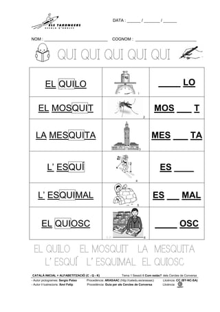 Dossier C-Q-K (Català Inicial + Alfabetització) | PDF