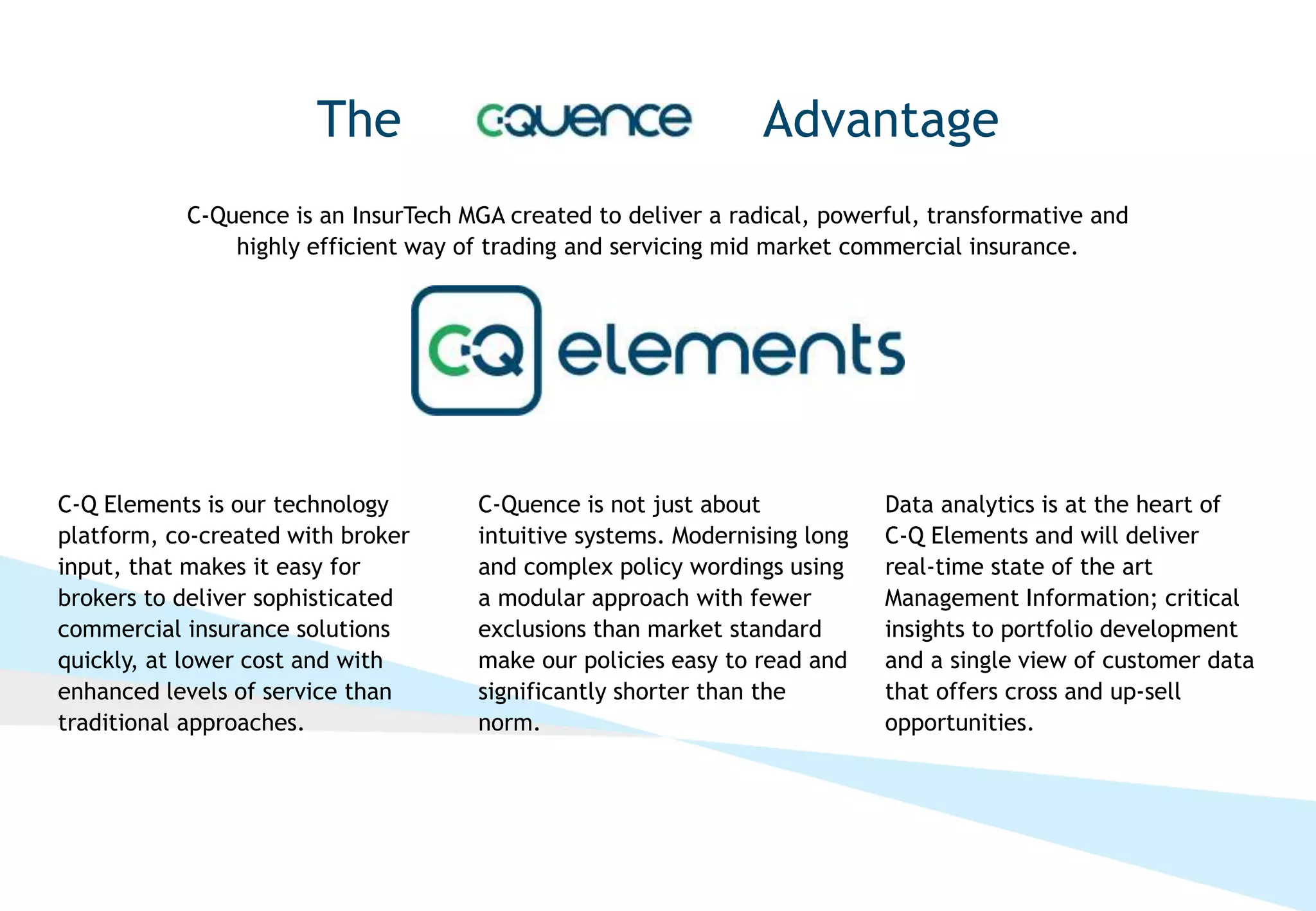 TDI Startup Insurtech Award - C quence-advantage | PPT