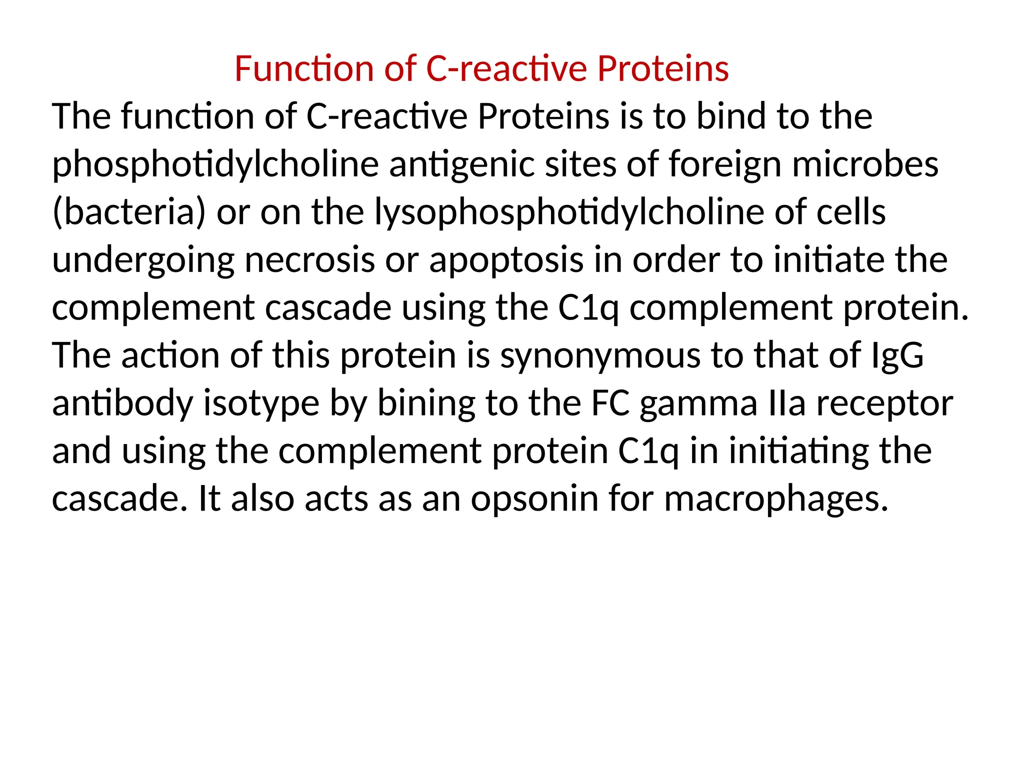 C-REACTIVE PROTEIN AND ITS ROLE IN THE HUMAN BODY | PPTX