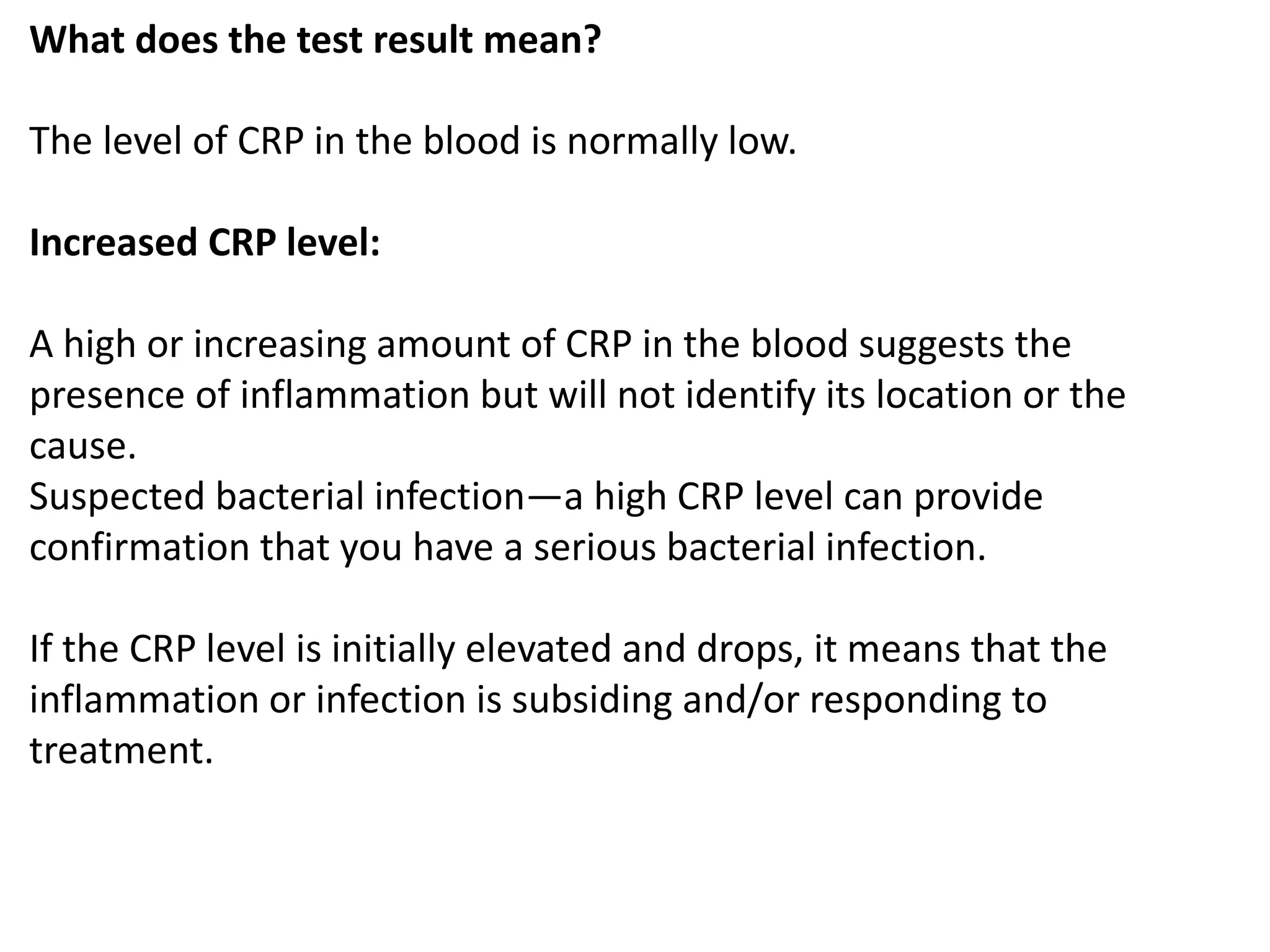 C-reactive protein (CRP) is a protein made by the liver | PPTX