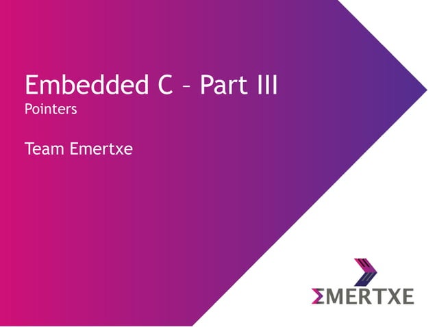 C Programming - Refresher - Part III | PPT