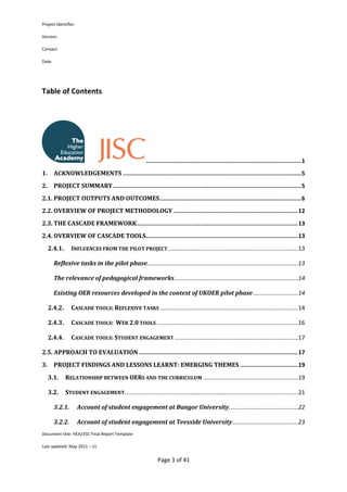 C-SAP cascade project final report | PDF