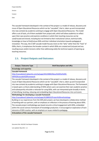 C-SAP cascade project final report | PDF