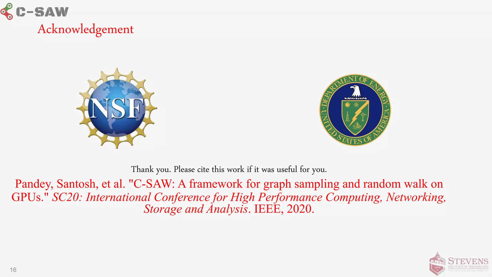 C-SAW: A Framework for Graph Sampling and Random Walk on GPUs | PPTX