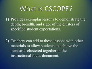 CSCOPE Tutorial | PPTX