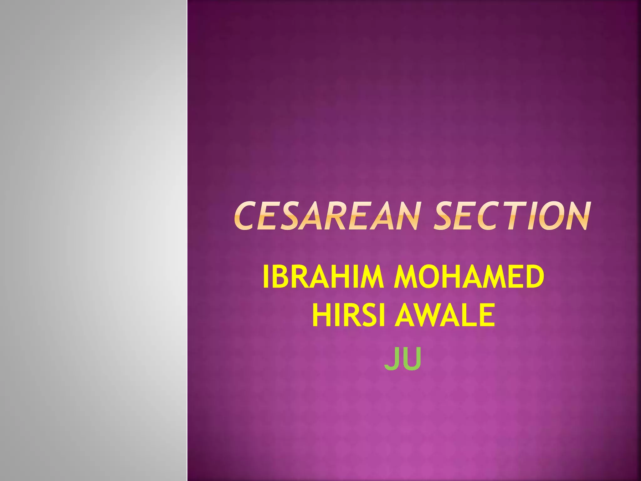 cesarean section | PPT