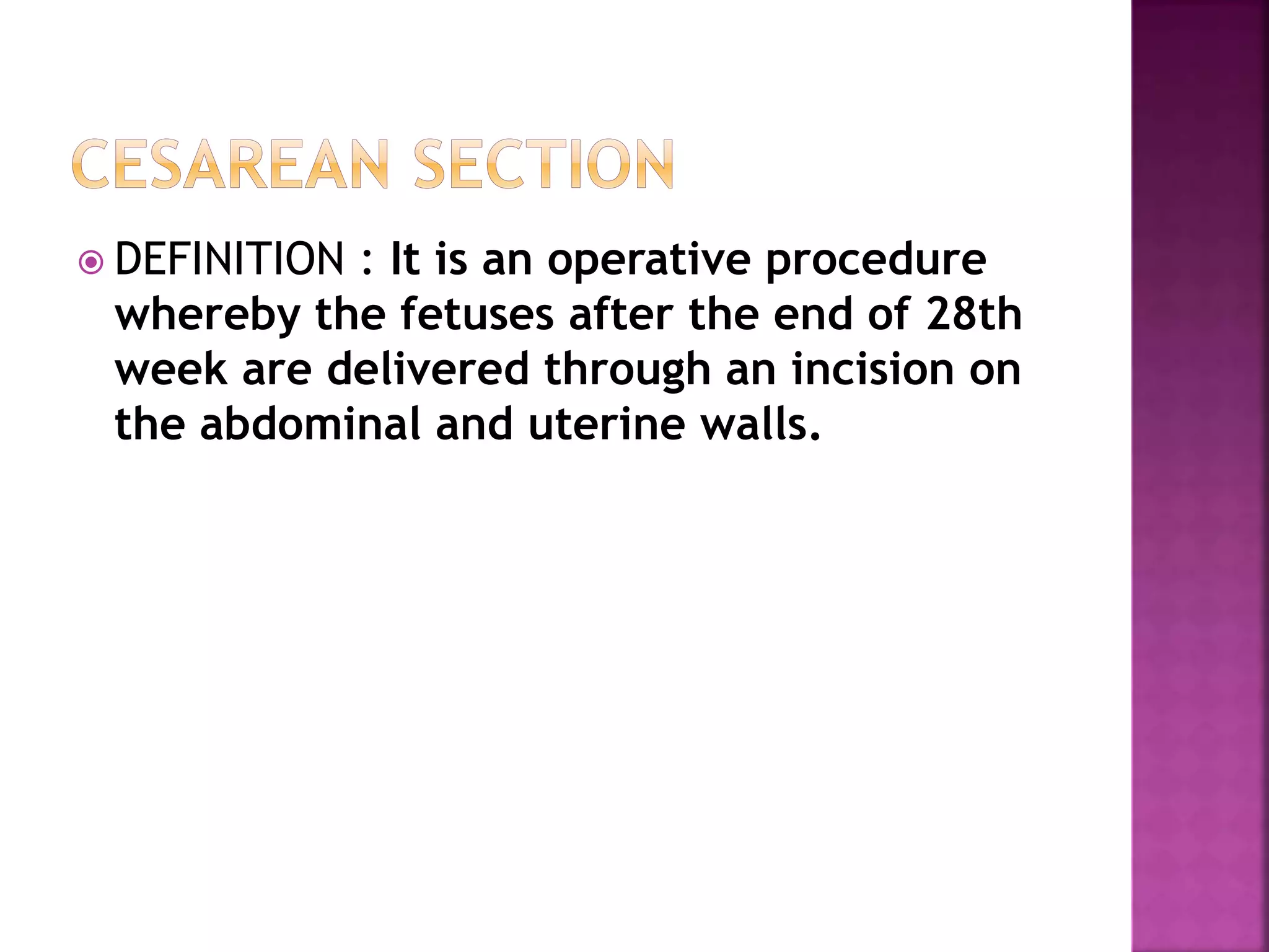 cesarean section | PPTX