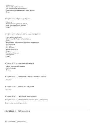 C sharp-egitim-cd-si | PDF