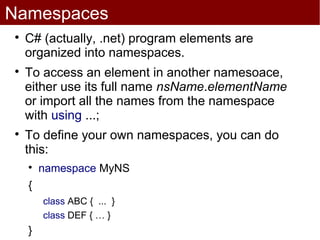 C# Summer course - Lecture 1 | PDF