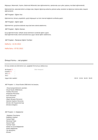 C sharp-projeleri | PDF