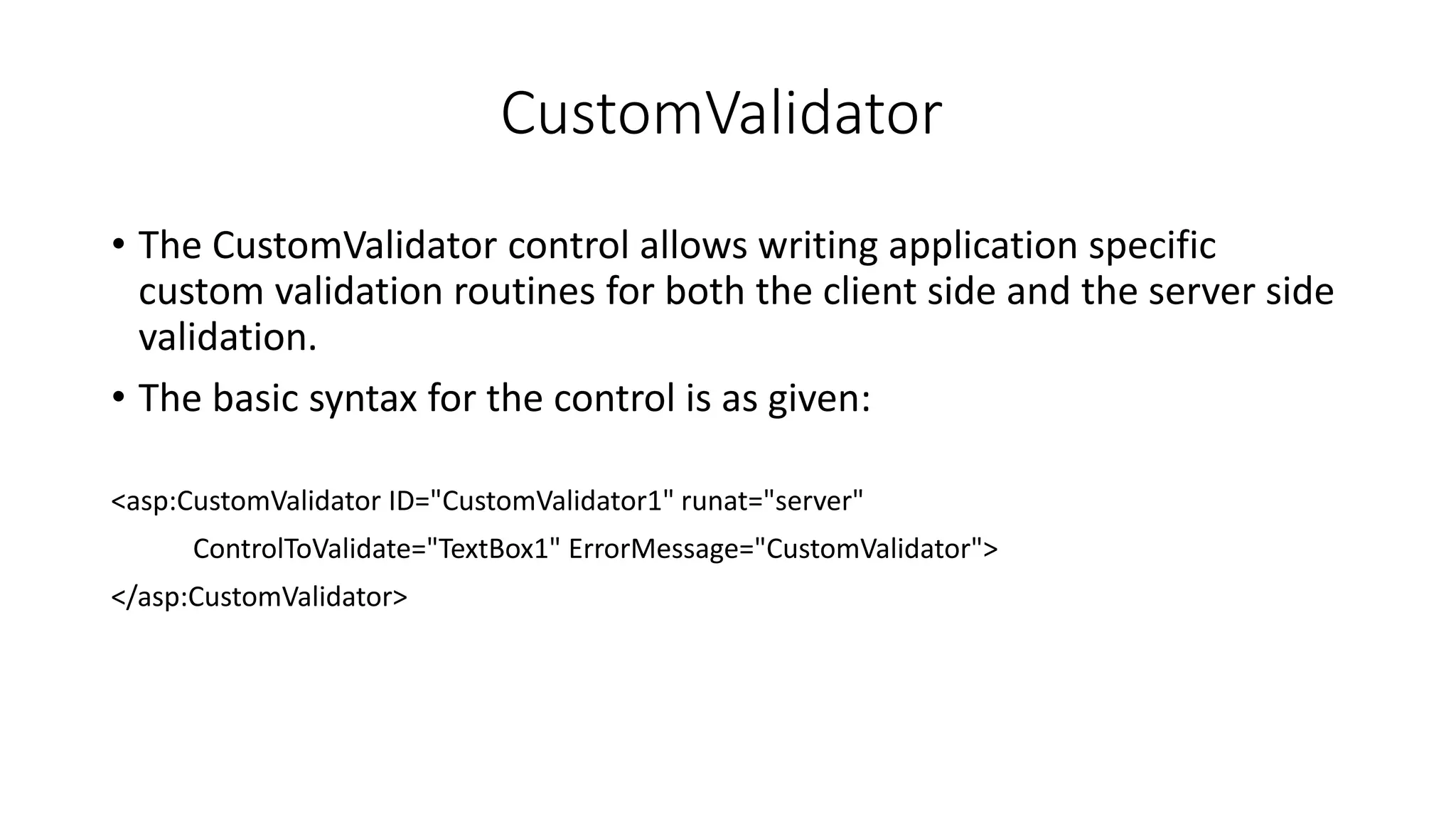 validations in asp .net