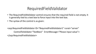 validations in asp .net