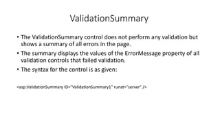 validations in asp .net