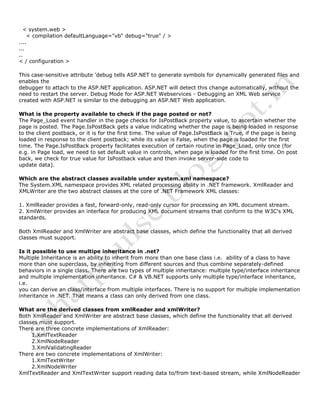 C sharp and asp.net interview questions | PDF