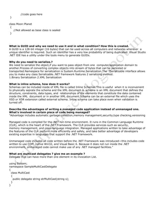 C sharp and asp.net interview questions | PDF