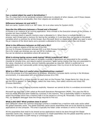 C sharp and asp.net interview questions | PDF