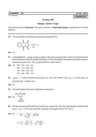 Triumph- JEE Advanced CHemistry - Paper 1 | PDF